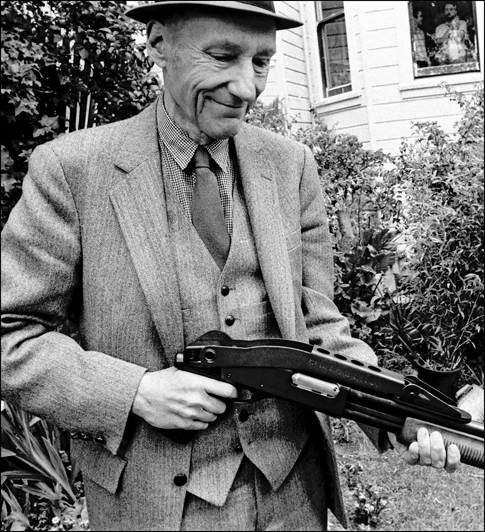 Burroughs in Garden with Shotgun, 1981, photograph by Ruby Ray
