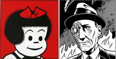 Left: Nancy by Ernie Bushmiller; right: William S. Burroughs by Charles ...
